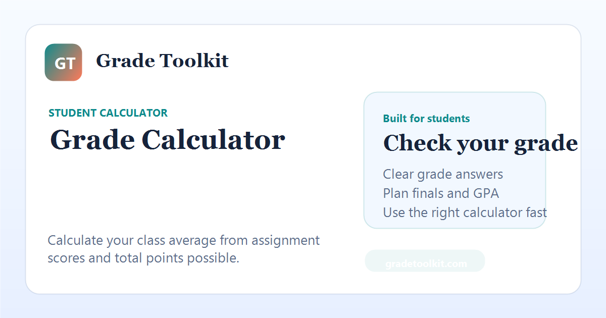 Grade Calculator (Quick & Easy Average Calculator for Students)